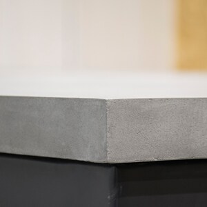 Microcement and Steel Dining Table With Concrete Table Top, Kitchen Table, 1.9M - Any RAL Colour ...