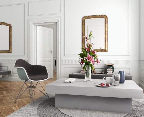 Microcement Coffee Table Concrete Stone Table Ideal for | Etsy