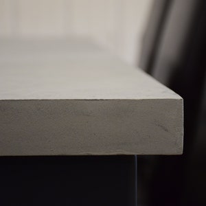 Microcement and Steel Dining Table With Concrete Table Top, Kitchen Table, 1.9M - Any RAL Colour ...