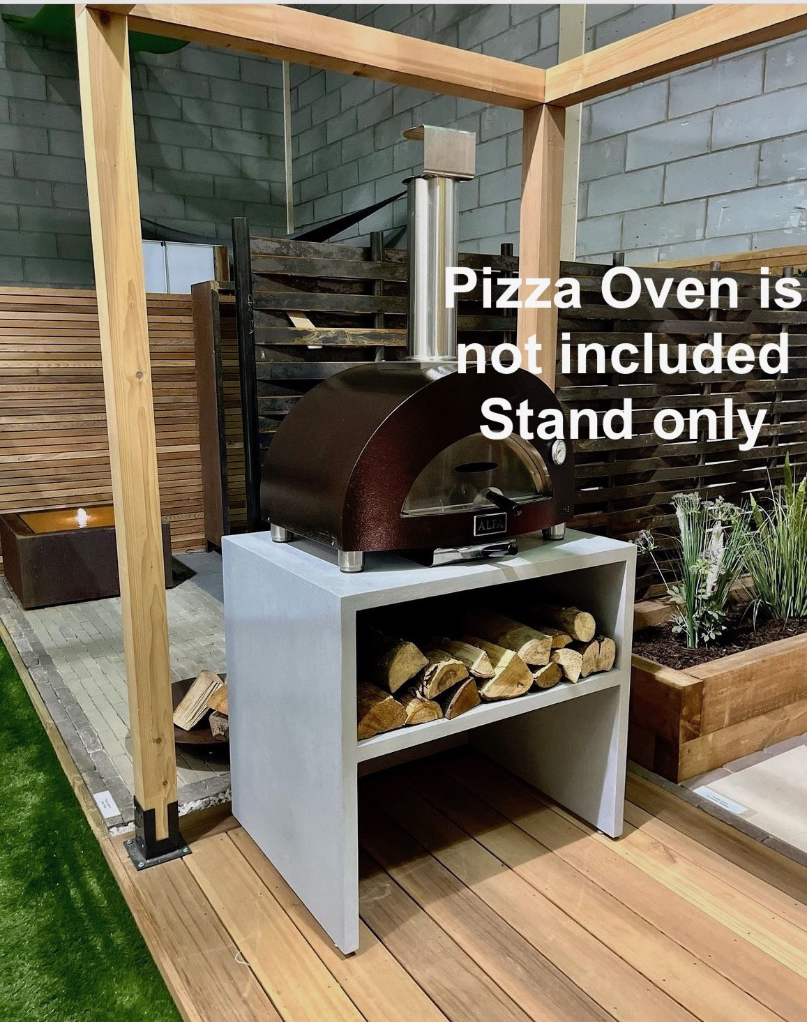 Microcement Concrete Pizza Oven Table BBQ Area Pizza Oven - Etsy UK
