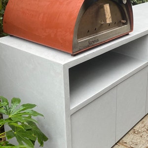 Microcement Concrete Pizza Oven Table BBQ Area Pizza Oven - Etsy UK