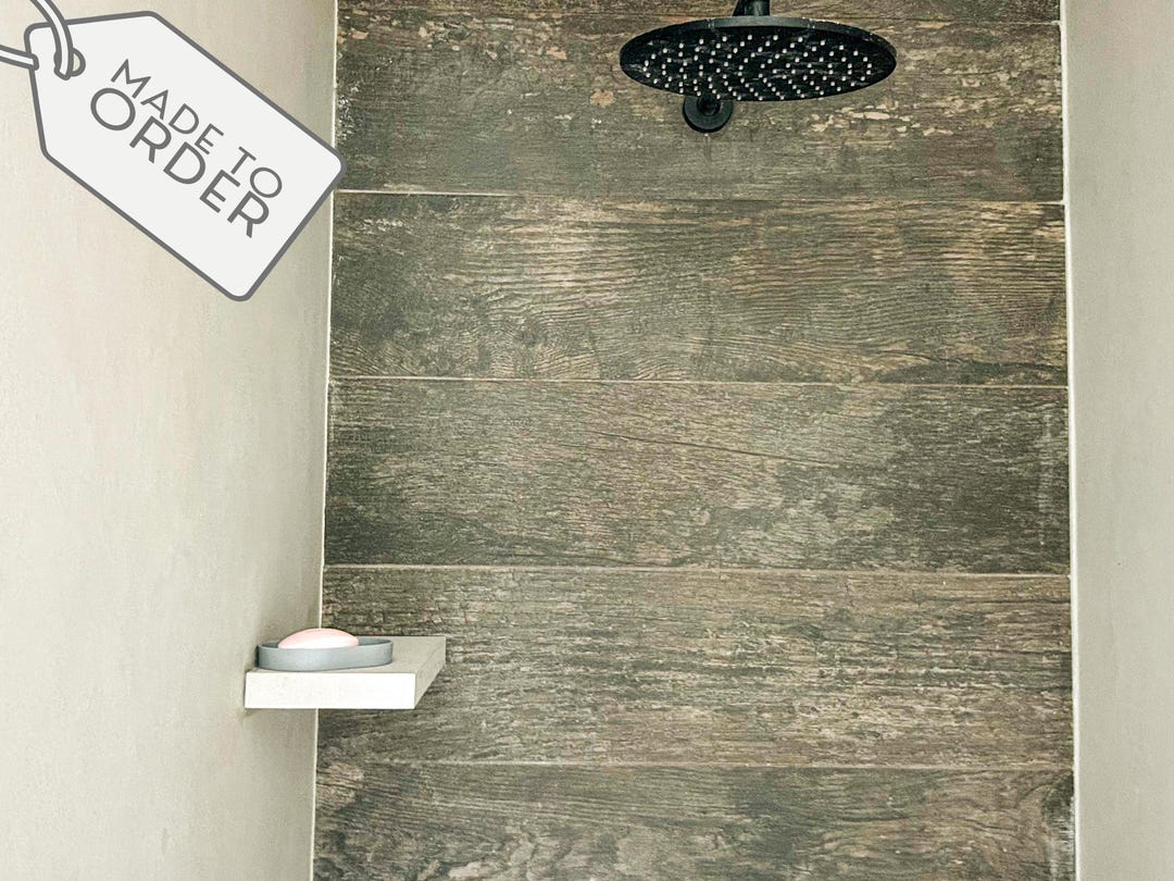 Microcement, Waterproof Floating Shelf for Shower or Outside, Concrete ...