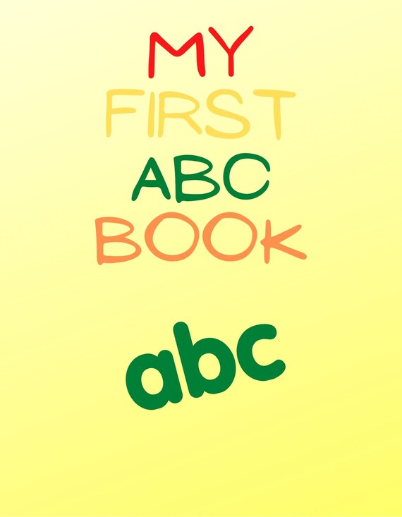 ABC E-Book for Kids DigitalPrintable | Etsy