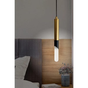 Minimalist Design Led Light Bicolor Lighting Fixture, Modern Pendant ...