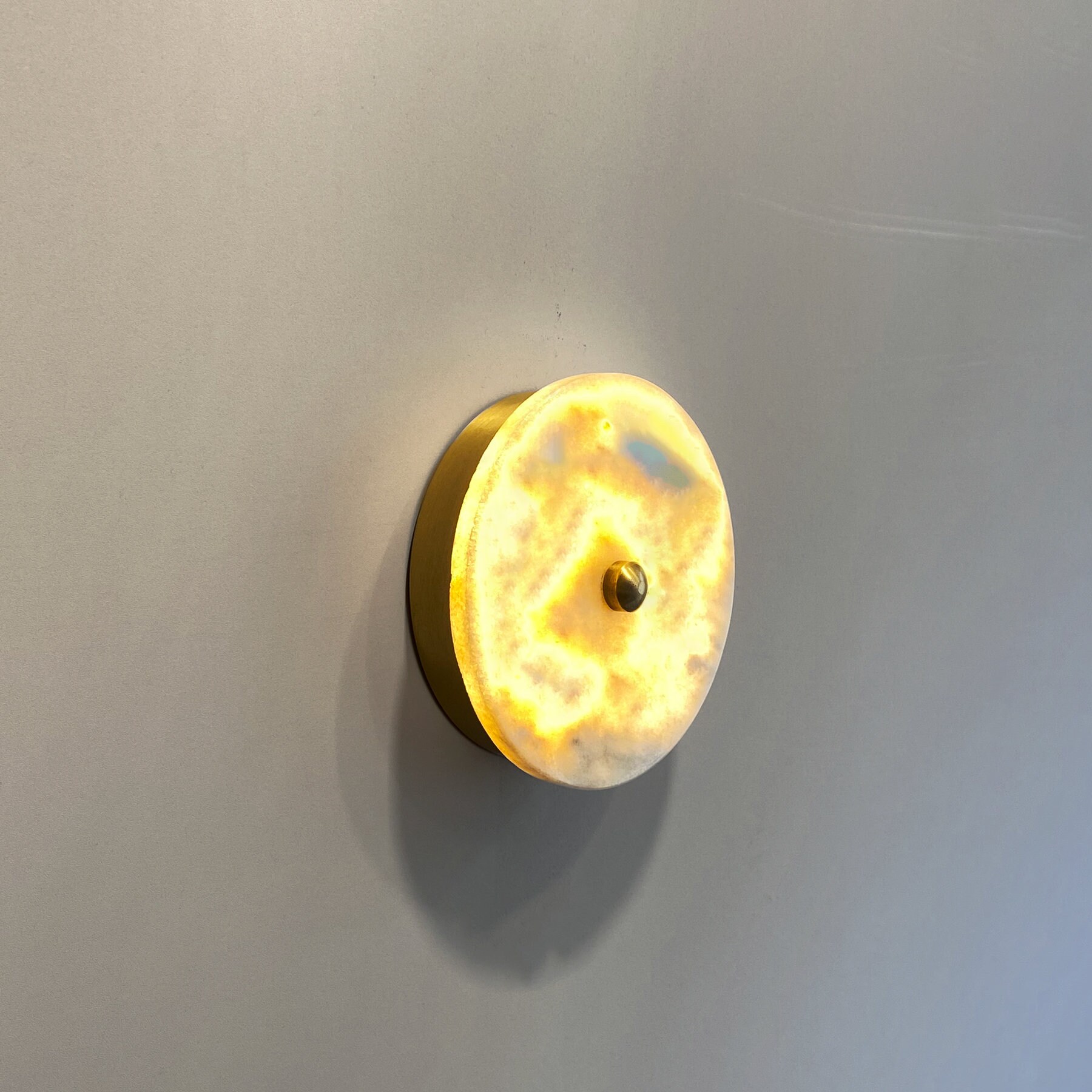 Marble Round Wall Sconce, Wall Led Lighting Fixture, Wall Sconce ...
