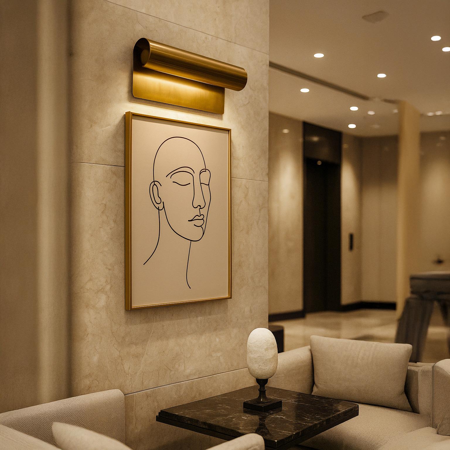 Handmade Brass Wall Sconce | Modern Art Picture Light - Etsy