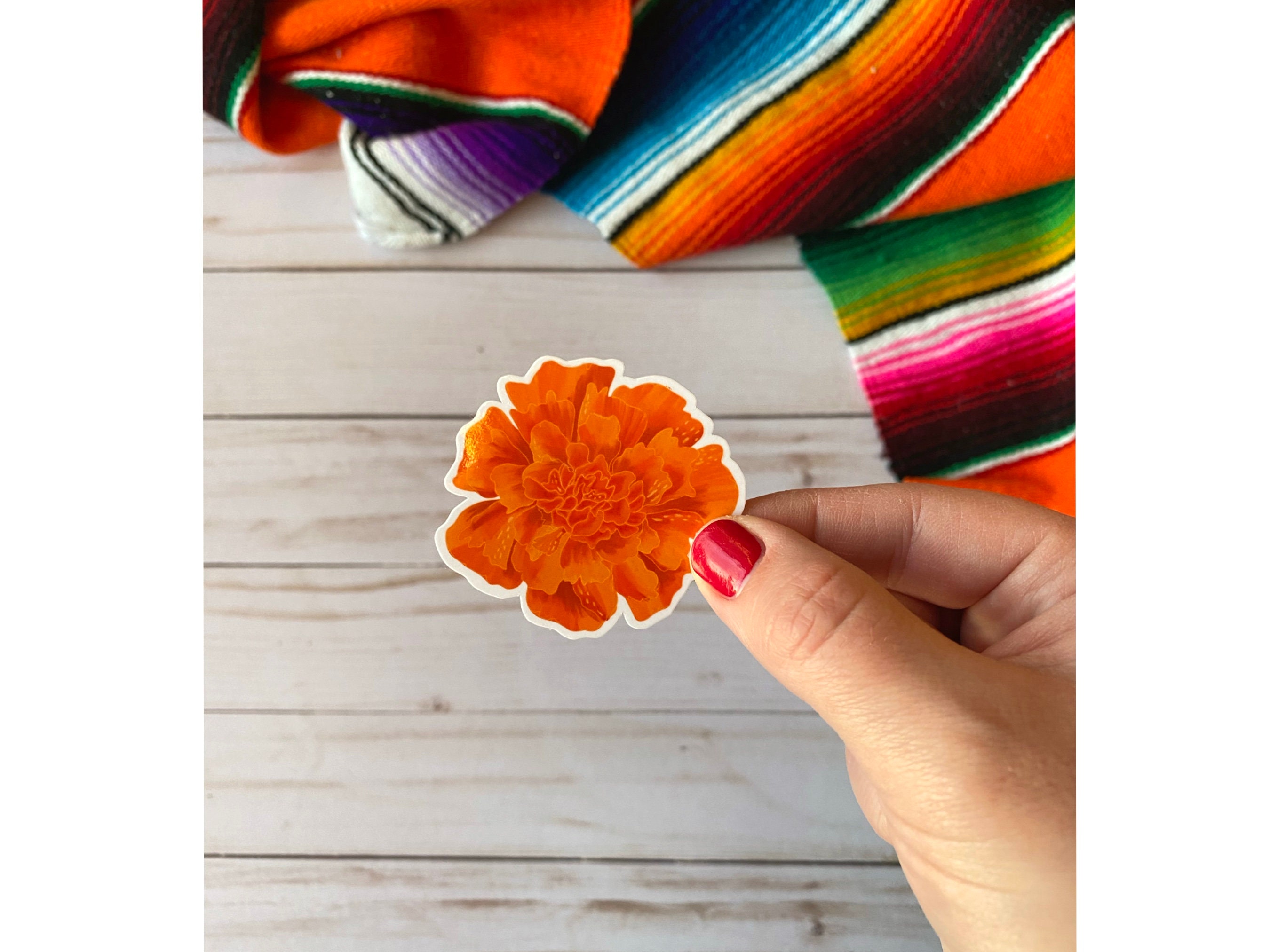 Cempasúchil Matte or Glossy Sticker - Etsy UK