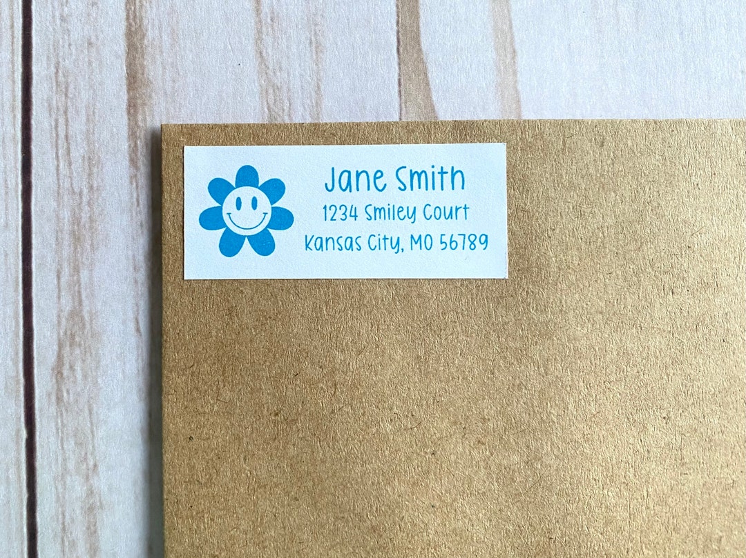 Smiley Face Address Labels Personalized - Etsy