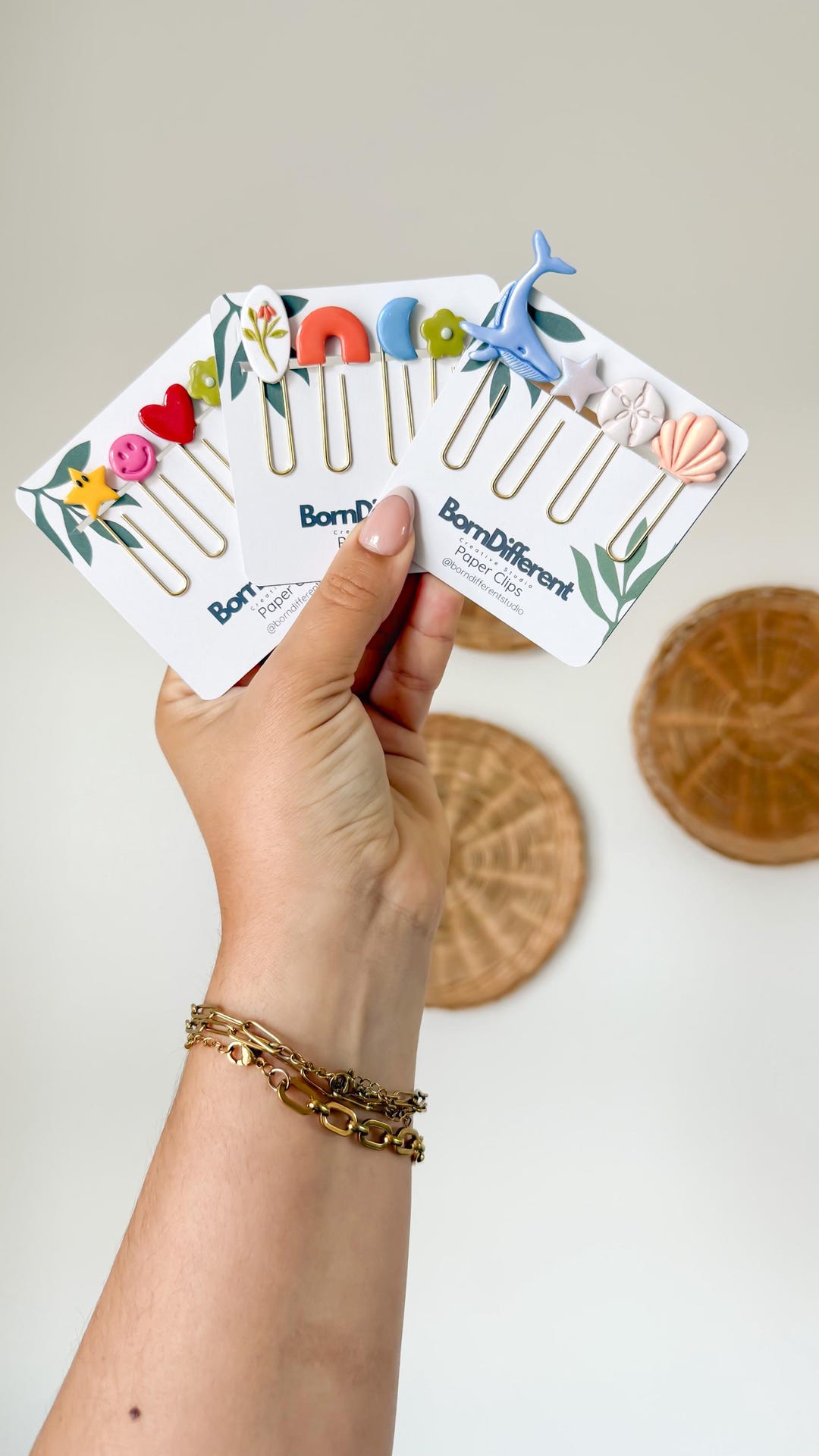 Paper Clips | Handmade Paper Clips | Stationary | Polymer Clay Charms ...