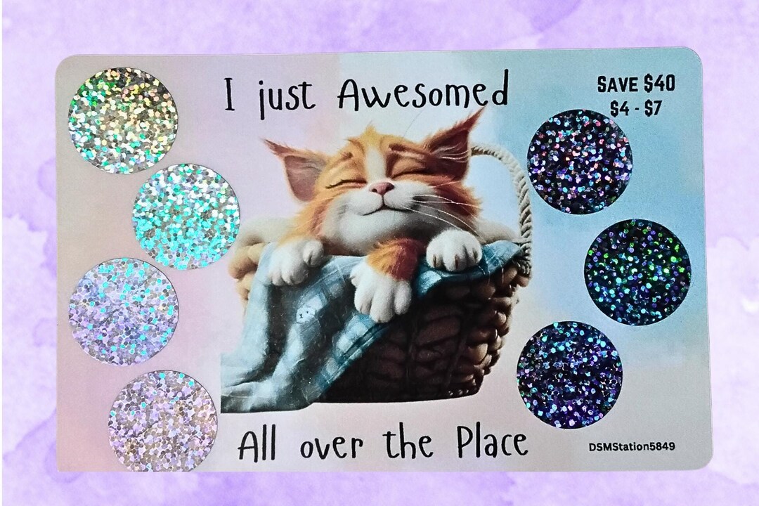 I Just Awesomed All Over the Place Scratch off Challenge, 4" X 6 ...