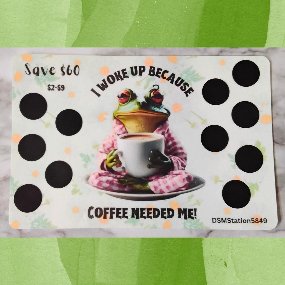 Coffee Needed Me Savings Challenge Laminated 4" X 6" Scratch Off - Etsy