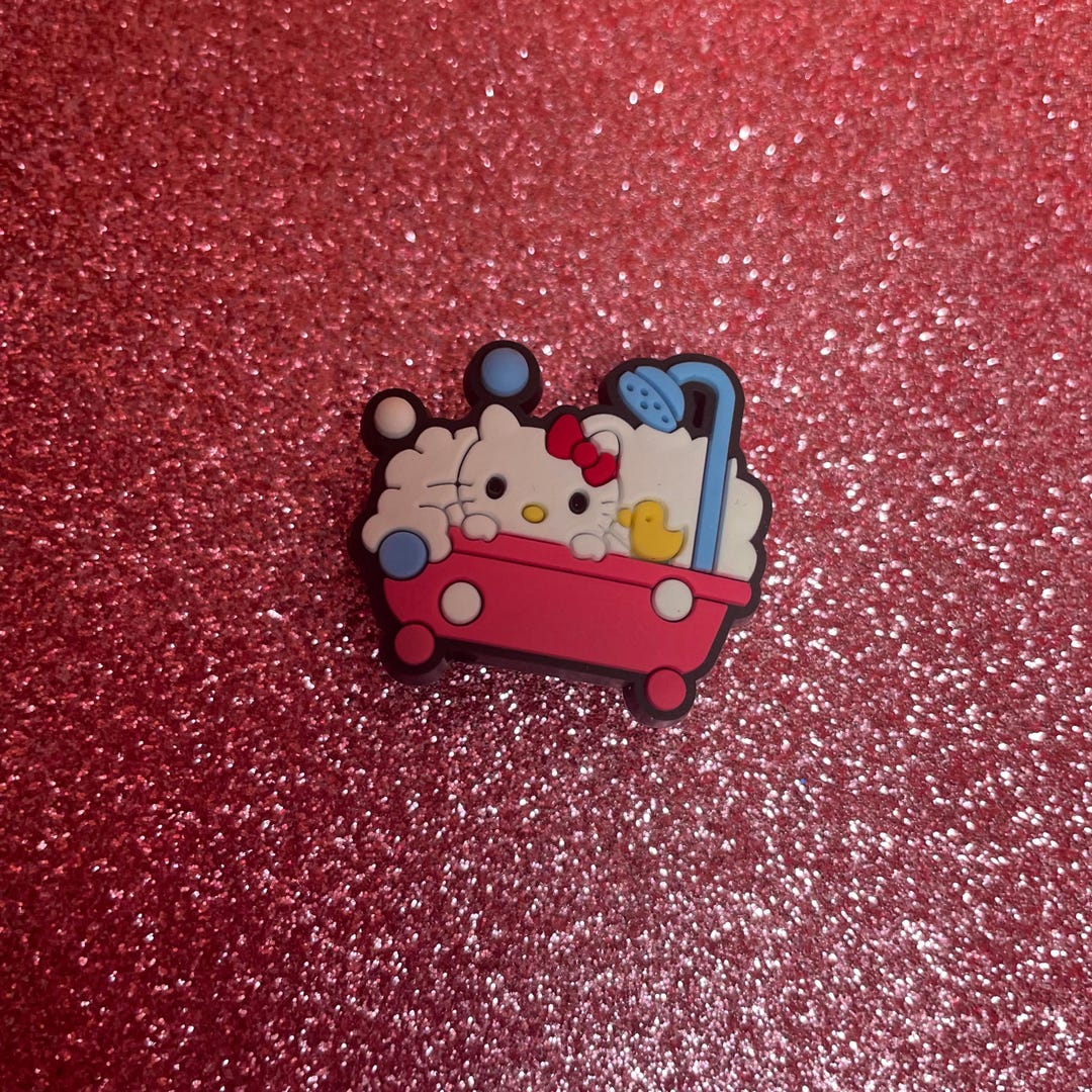 Hello Kitty Bath Time croc Charm - Etsy