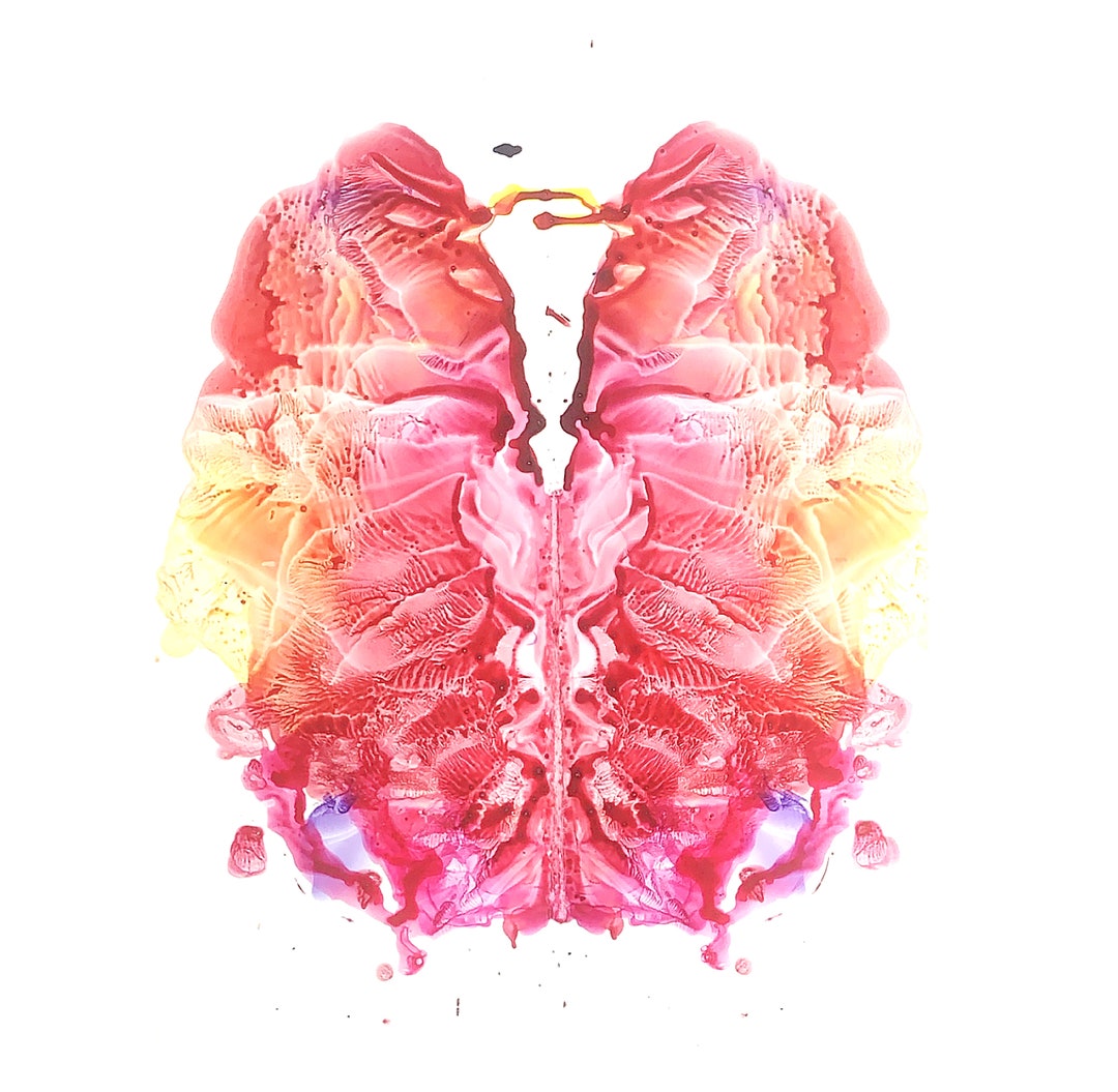 Inkblot Painting Blazing Cerebellum Neuron Art Rorschach Art Cells ...