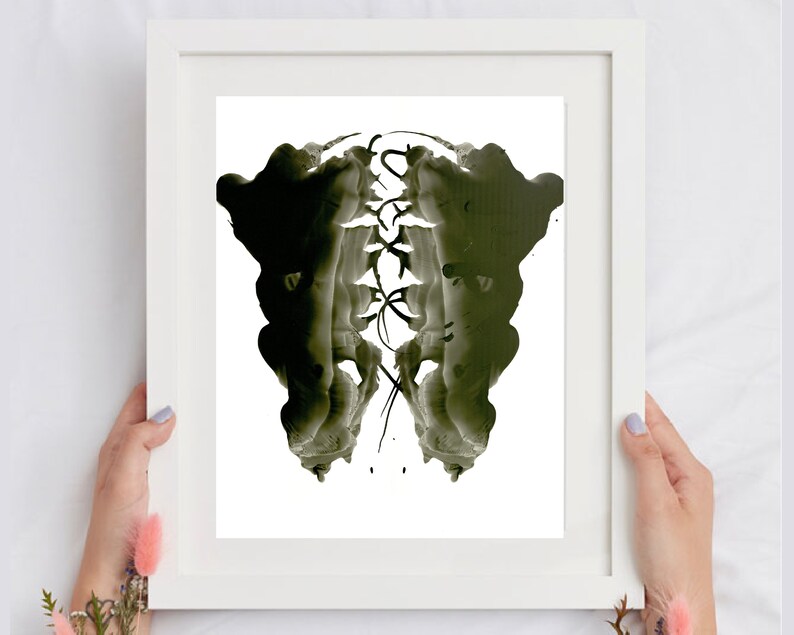 Inkblot Art What Do You See Psychology Art Therapist Gift - Etsy
