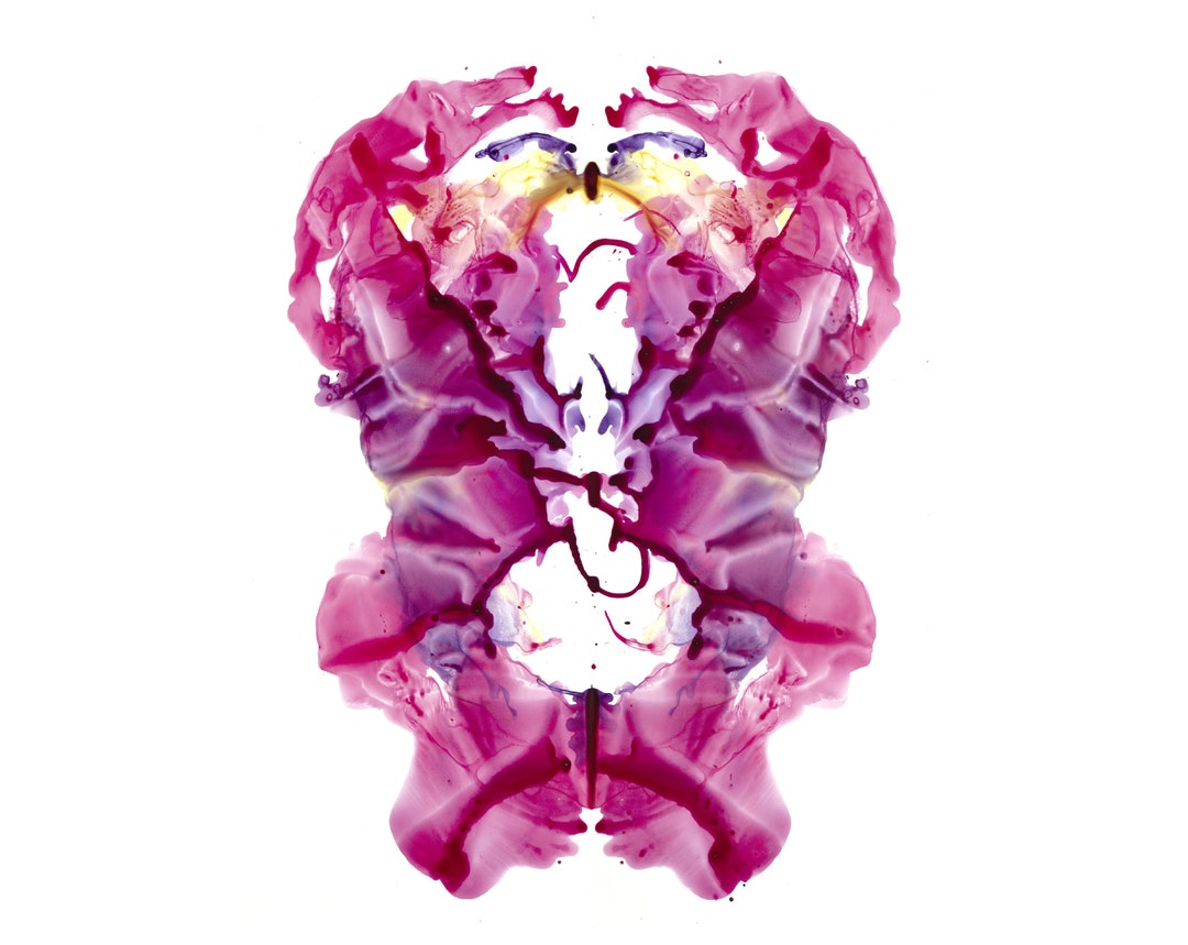 Inkblot, Psychologie Art Mural dart dramatique dart magenta 11x14 po 27 ...