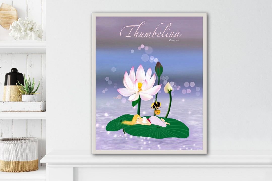 Fairy Tale Thumbelina, Magical Story Anime Art, Canvas & Wall Art ...