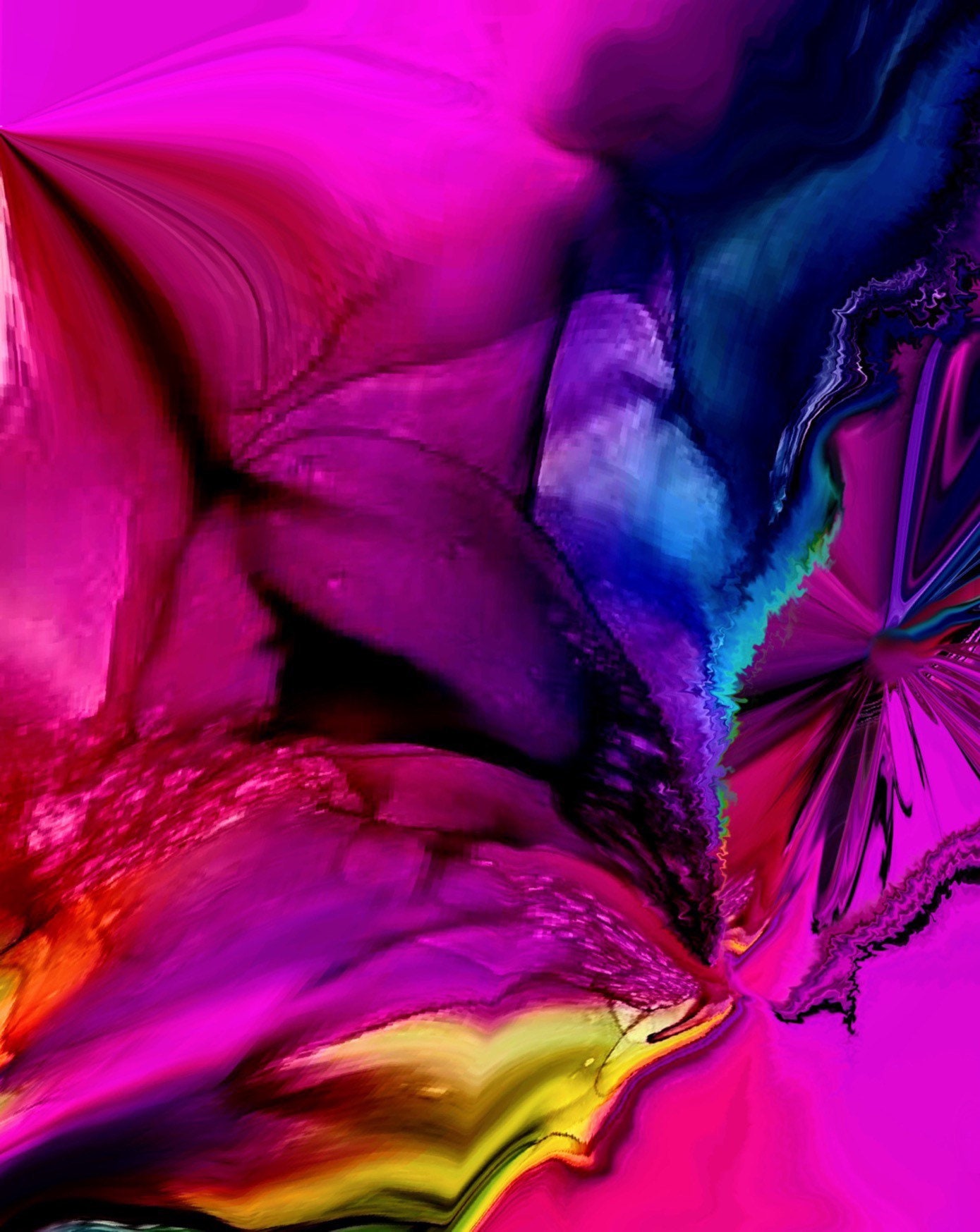 Abstract Neon Pink 1 Vibrant Colours Wall Art, Spring 2022 Colour ...