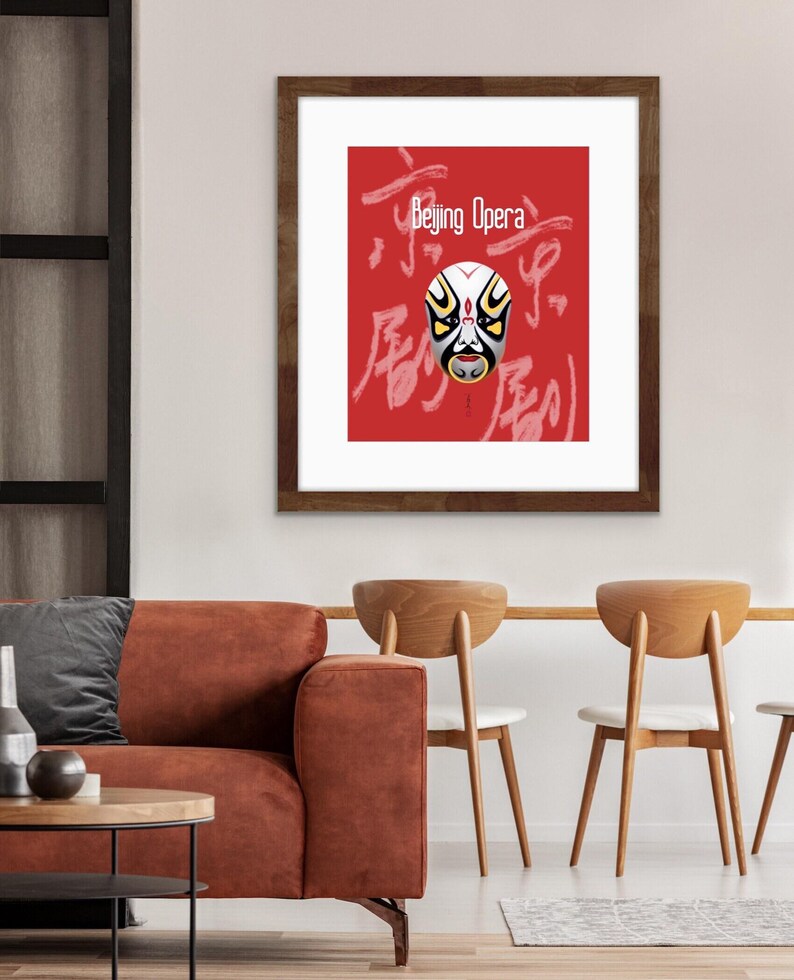 Beijing Opera Mask, Oriental Wall Art Prints, Stretched Canvas, Free ...