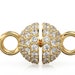 6mm Pave Diamond Screw Ball Clasp / Solid Gold Clasp for Necklace ...