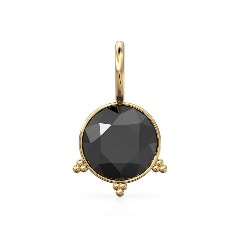 Black Spinel Pendant - Etsy