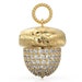 Acorn Solid Gold 18k Diamond Pendant, Luxury Designer Gold Jewelry Gold ...