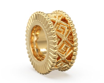 14k Solid Gold Roundel Spacer Beads Smooth Round Seamless Gold Beads ...