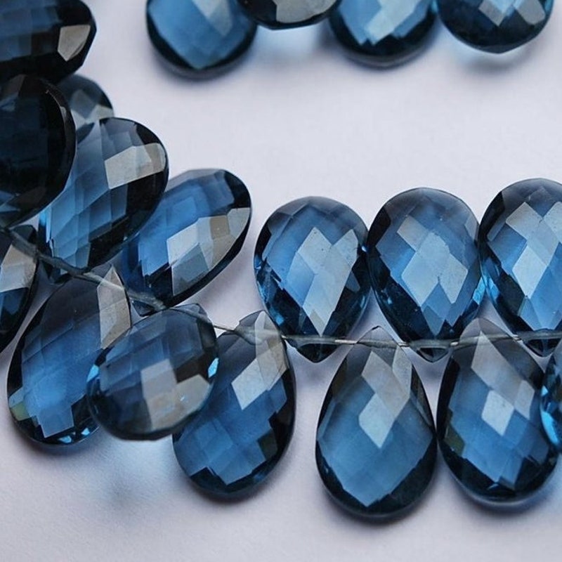 Blue Topaz Briolette - Etsy