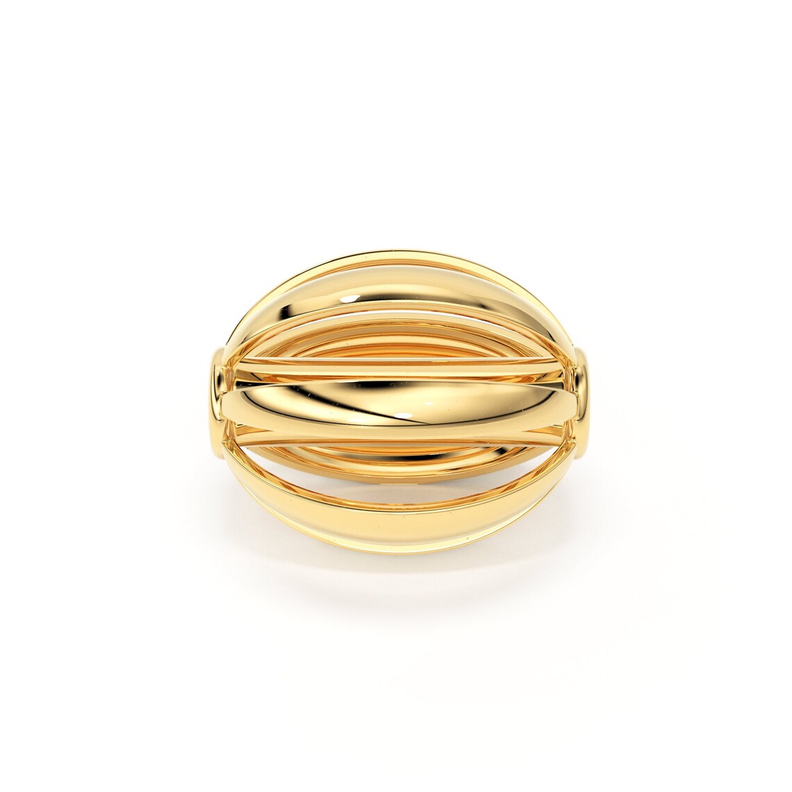 Oval Designer14k 18k Solid Gold Handmade Gold Spacer Bead - Etsy