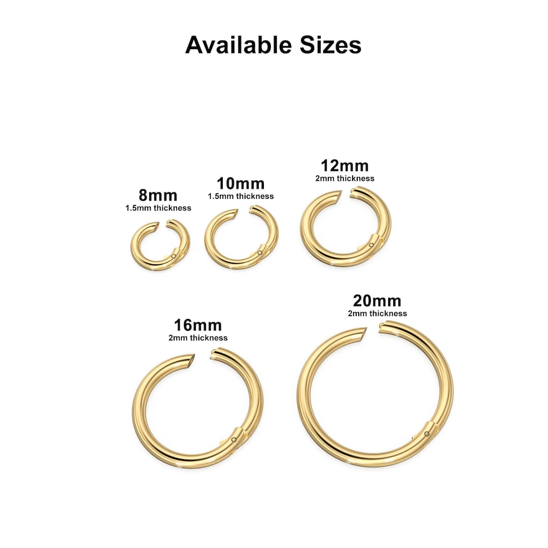 Clicker Round Gold Connector / 18K Solid Gold Connector / Necklace ...