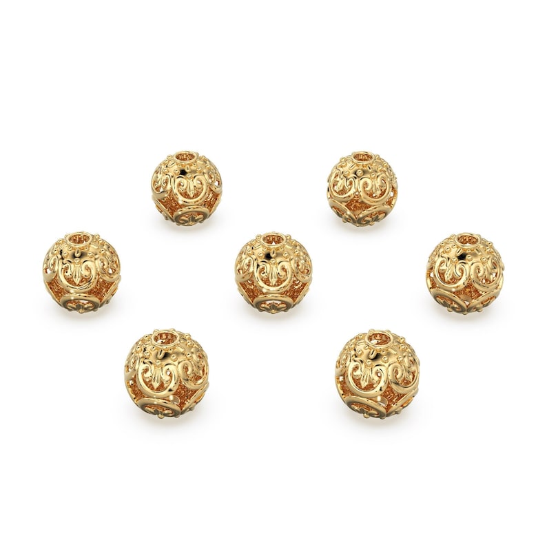 Strong and Beautiful Solid Gold 14k 18k Handmade Gold Spacer Bead ...