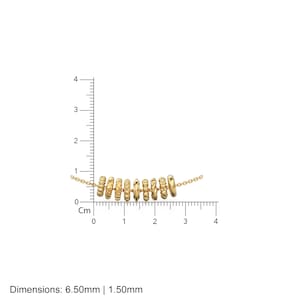 14K Solid Italian Gold Rondels, Charm Rondelle, 18k Gold Roundel, Rope ...
