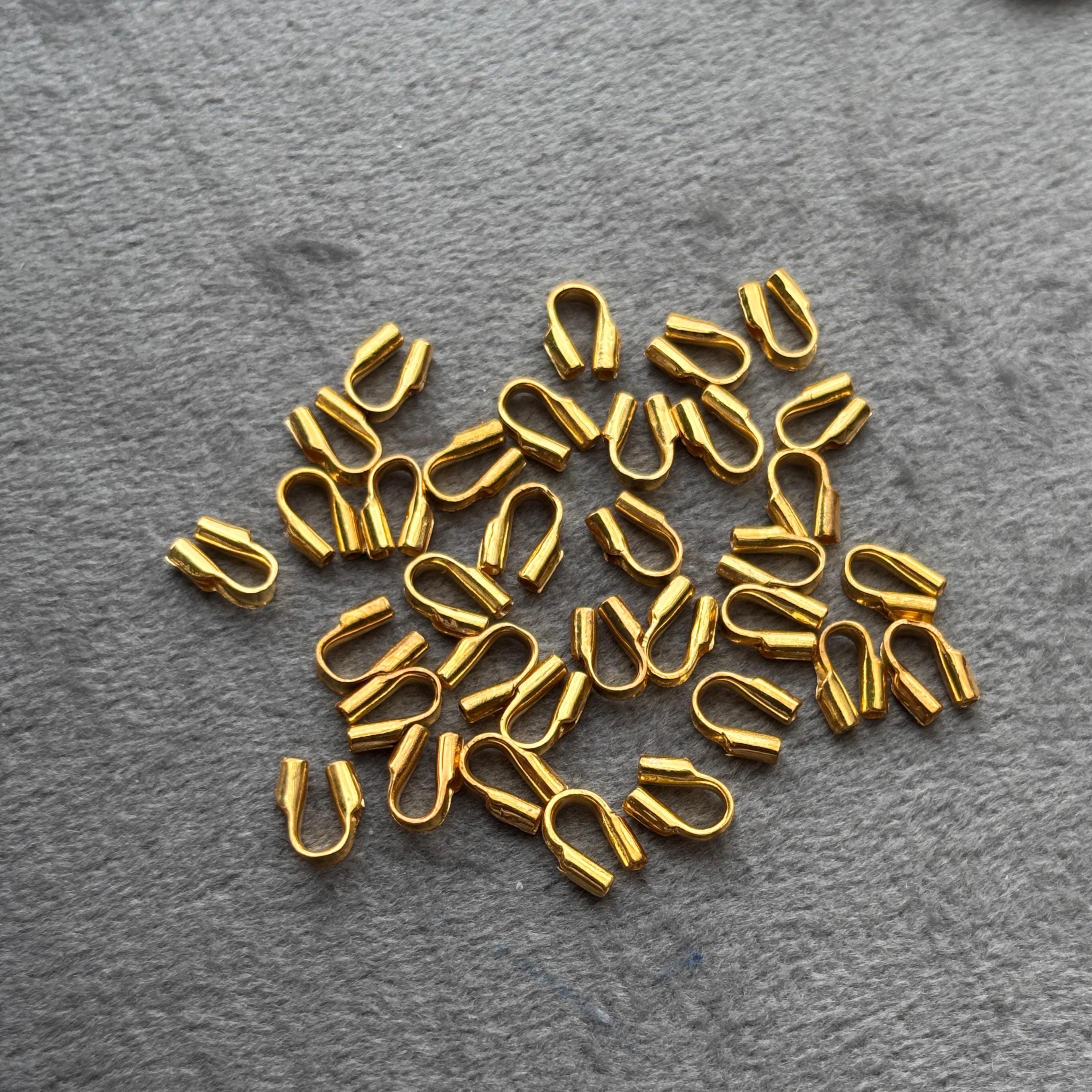 14k Solid Yellow Gold Wire Guard Cord Cover Protector Stringing Finding ...