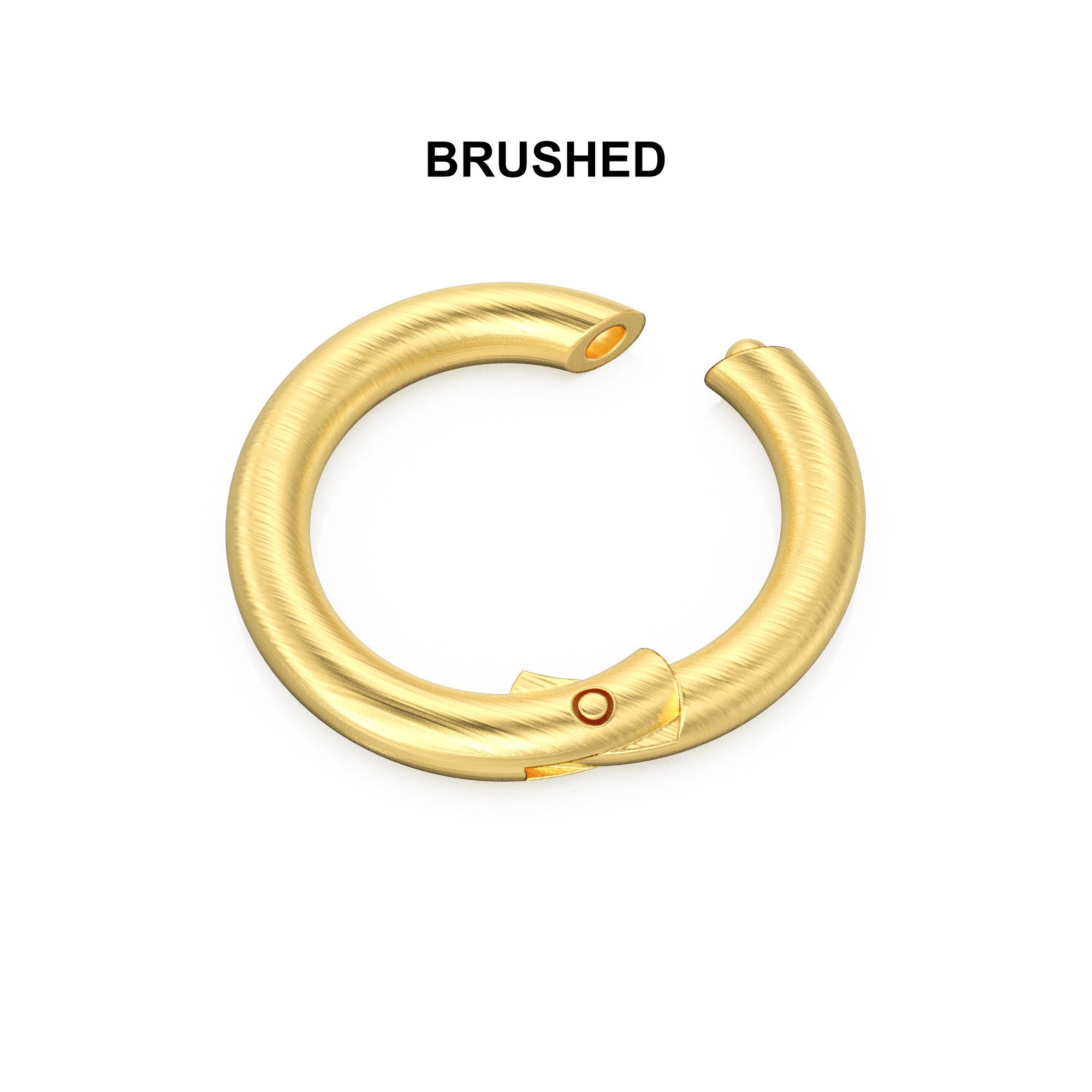 Clicker Round Gold Connector / 18K Solid Gold Connector / Necklace ...