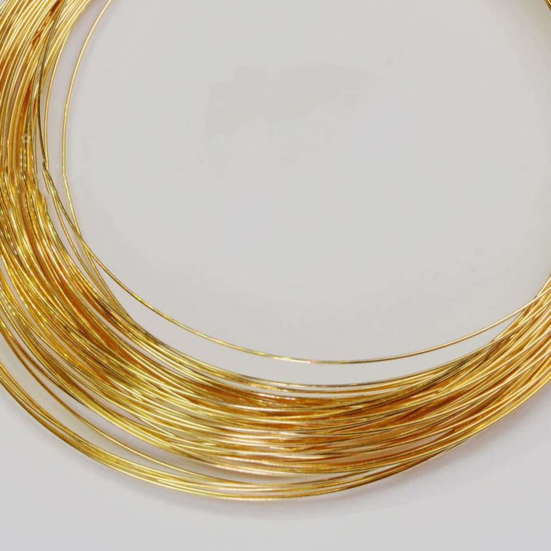 28 Gauge 18k Solid Gold Half Hard Round Wire 1 Foot Jewelry Making ...