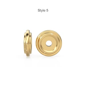 14K Solid Italian Gold Rondels, Charm Rondelle, 18k Gold Roundel, Rope ...