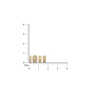 14K Solid Italian Gold Diamond Rondels, Charm Rondel, Diamonds, Bezel ...