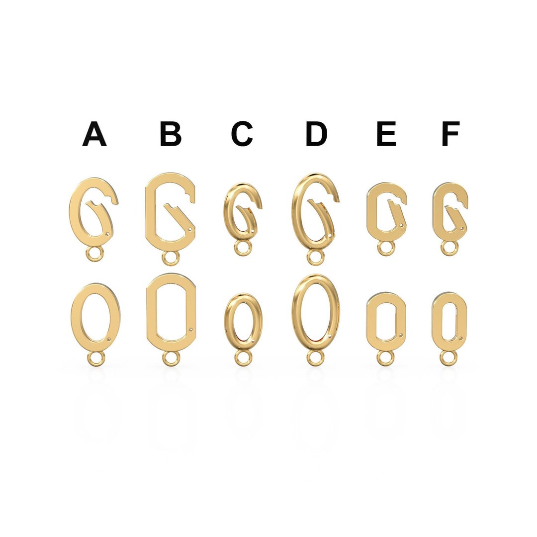 Gold Spring Clasp / Solid Gold Connector / 18k Gold Necklace - Etsy