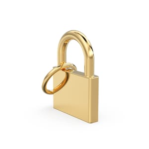 Solid Gold Padlock Charm Pendant / 14k 18k Solid Gold Pendant / Padlock ...