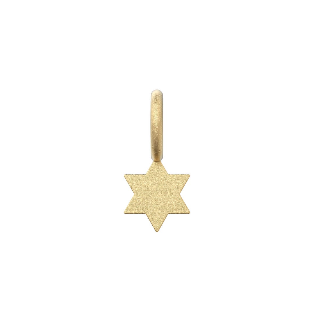 2pc 14k Gold Star Shape Charm, 10mm Block Charm, Minimalist Engravable ...