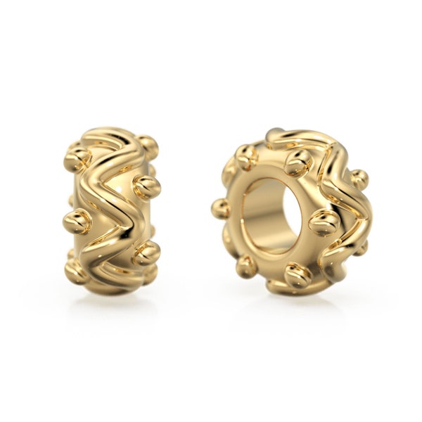 Solid Gold Jewelry Spacer - Etsy