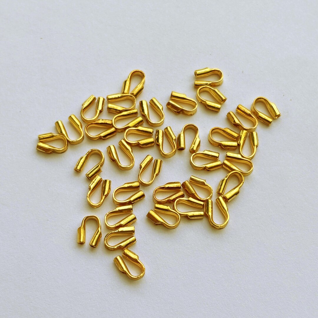 14k Solid Yellow Gold Wire Guard Cord Cover Protector Stringing Finding ...