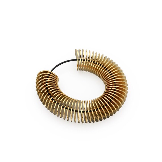 5mm 14k 18k Solid Yellow Gold Handmade Thin Curved Disc Spacer | Etsy