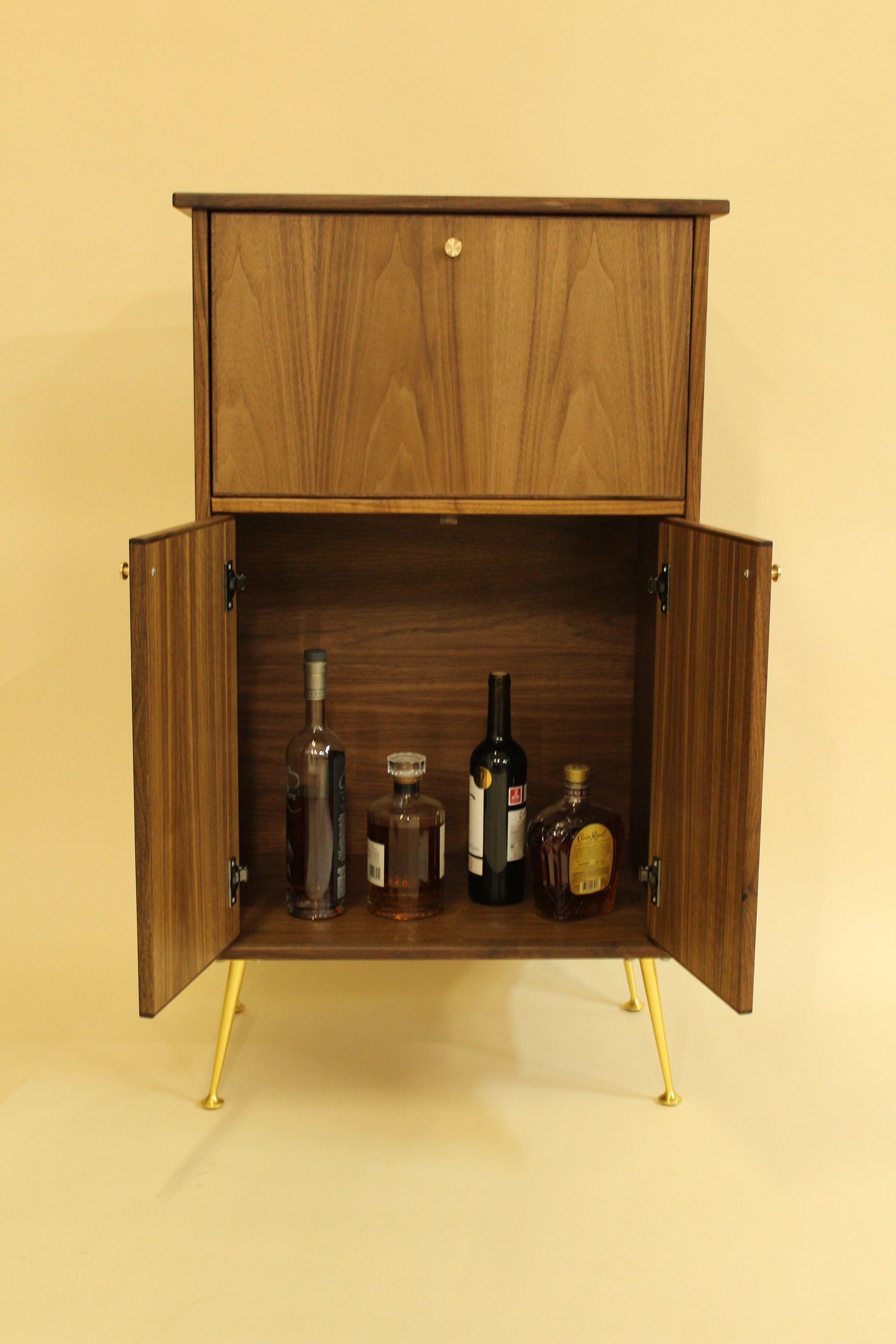 Mid Century Inspired Modern Bar Cabinet - Etsy