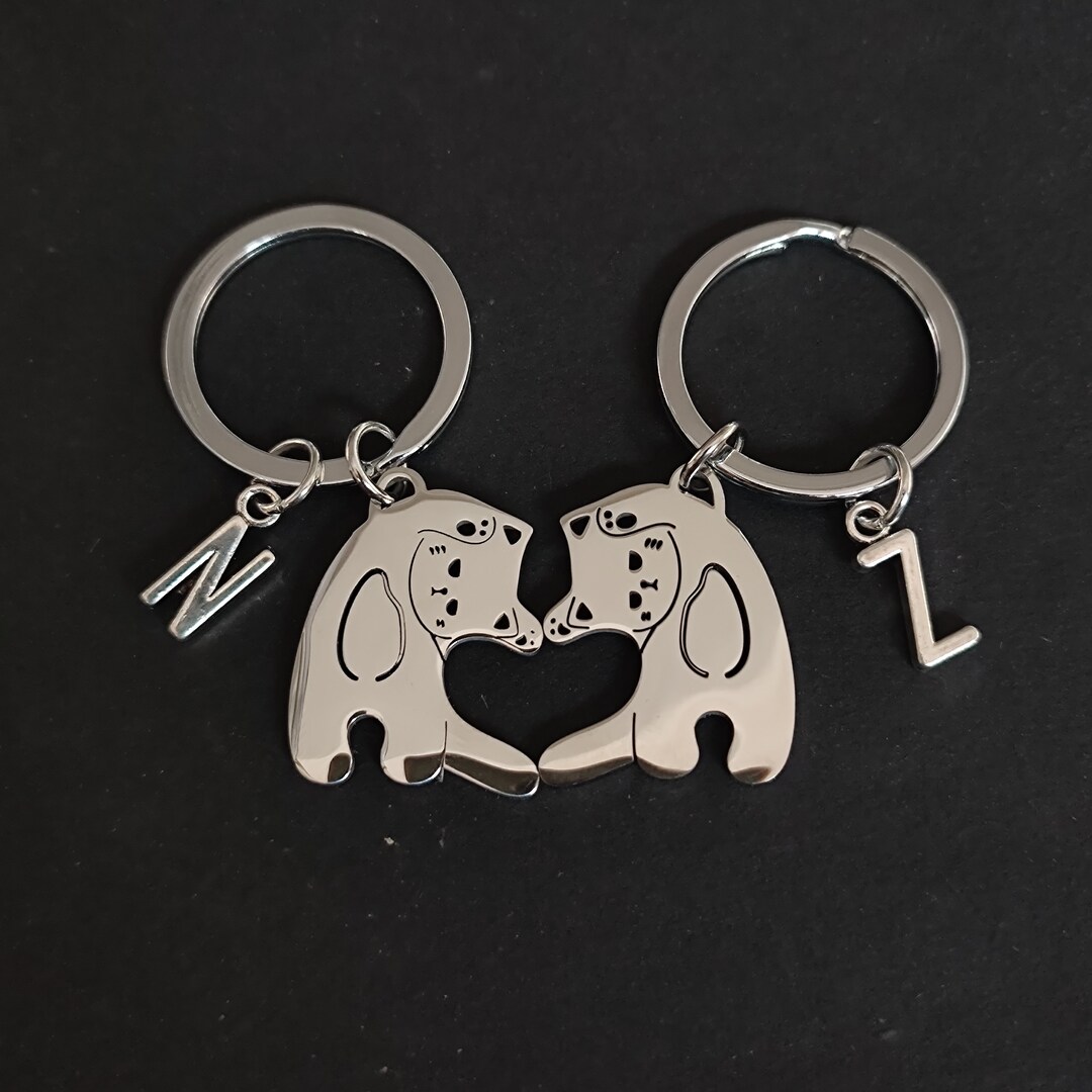 Personalized Cat Couples Keychain for Best Friend - Etsy