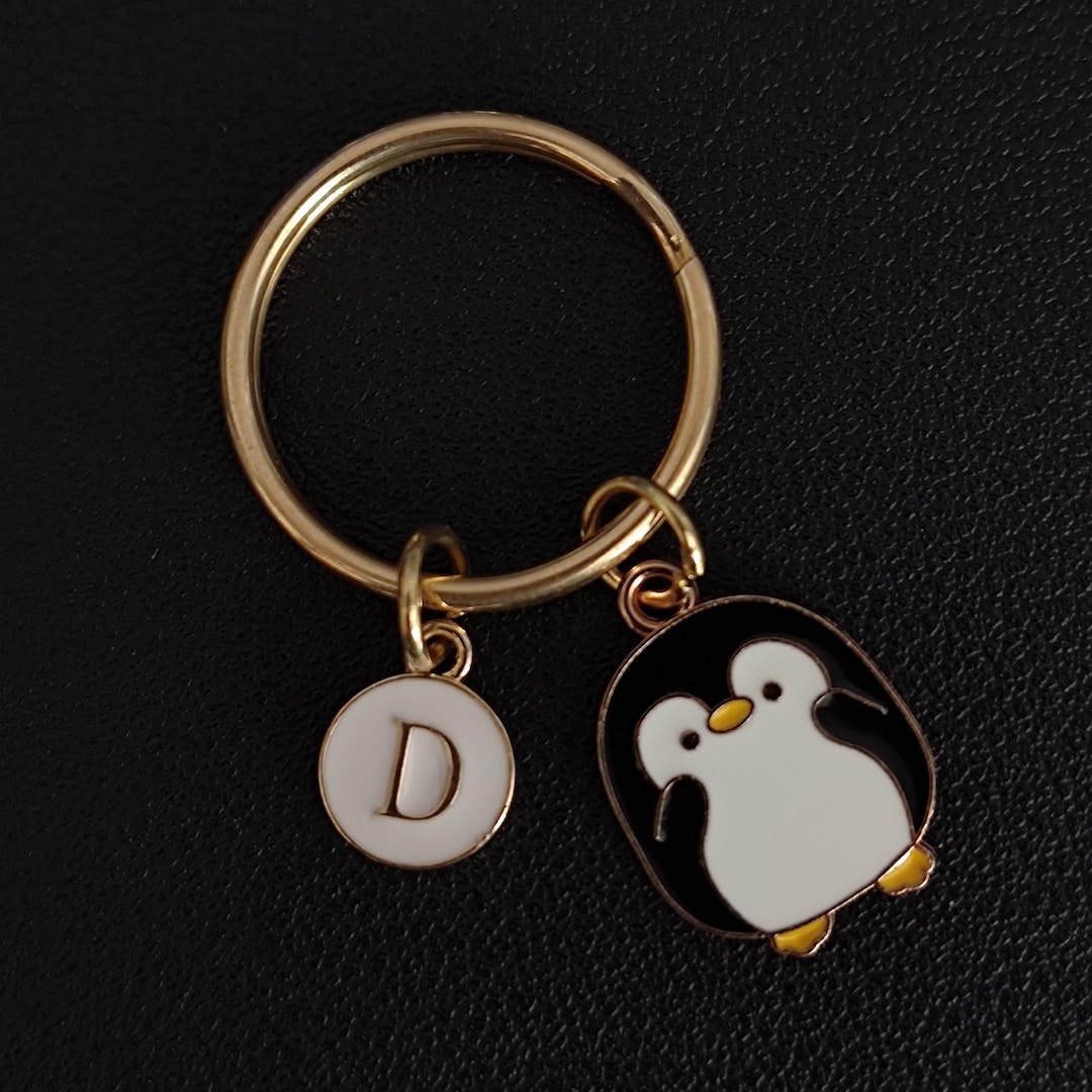 Penguin Keychain: Personalized Animal Keyring - Etsy
