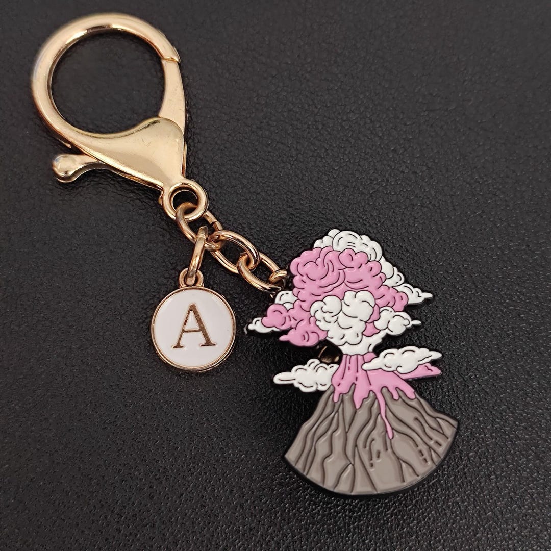 Personalized Volcano Bag Charm Dual-purpose Pin - Etsy