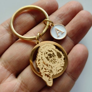 Lion Head Personalized Keychain Gift - Etsy