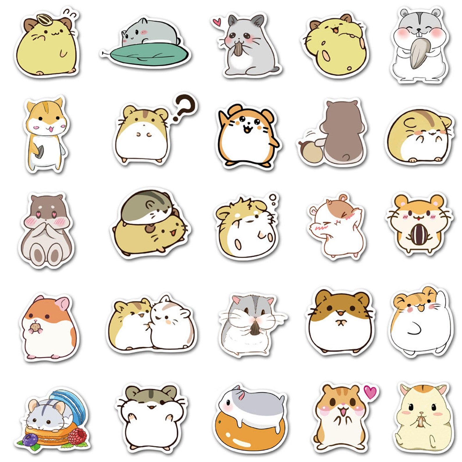 A84 Cute Hamster Sticker Pack Animals Sticker Cartoon | Etsy
