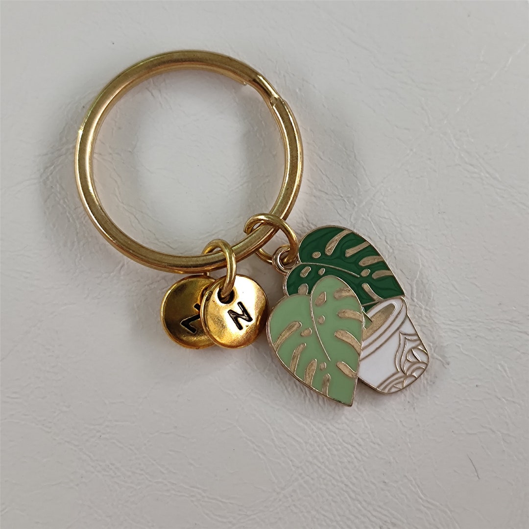 Monstera Green Leaves Keychain for Girls - Etsy