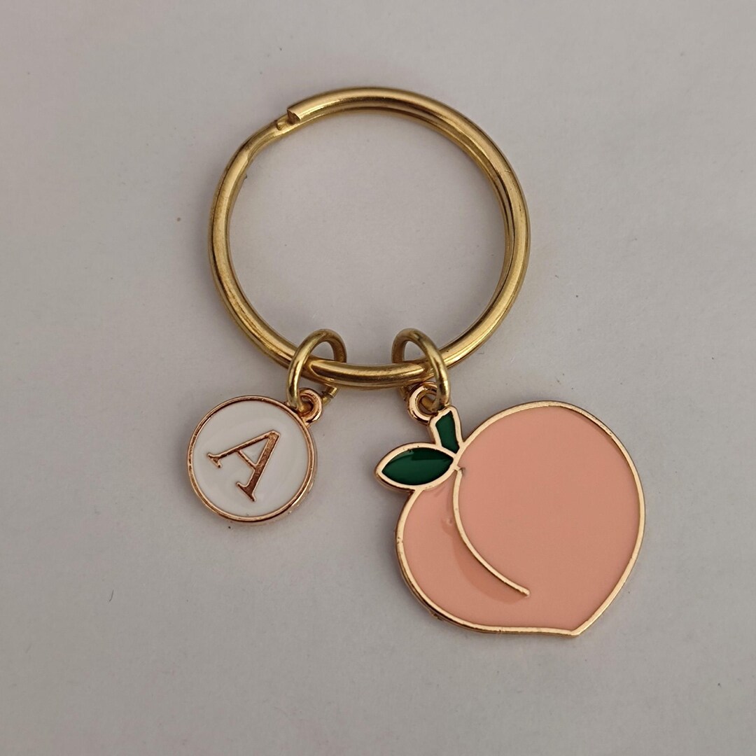Personalized Peach Keychain Gift for Girls - Etsy